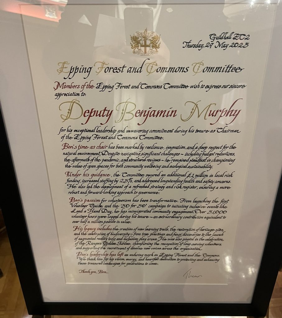 Epping Forest & Commons Committee Dinner – Benjamin Murphy